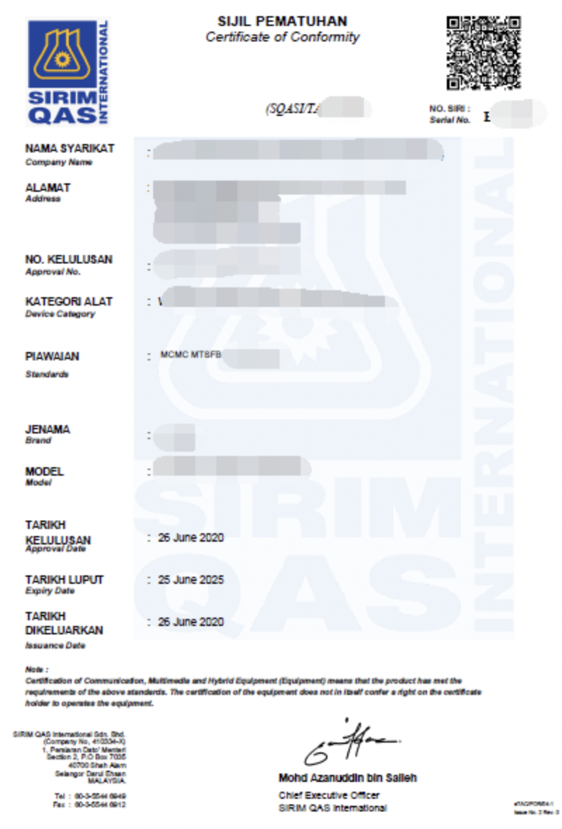 无线产品出口马来西亚MCMC认证办理流程费用周期sirim_COC认证，PVOC认证，BESC,ECTN,BSC,电子跟踪单,监装验货，标准流程
