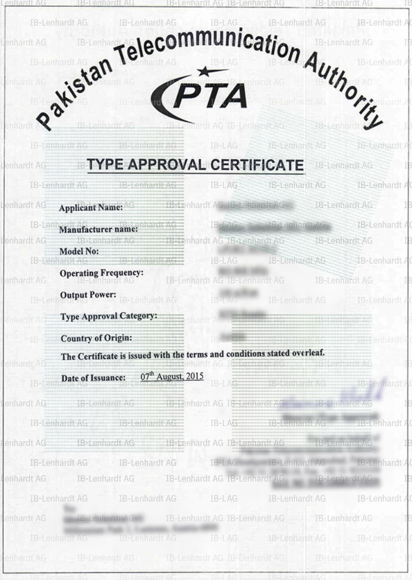 出口巴基斯坦无线产品PTA认证办理流程费用周期